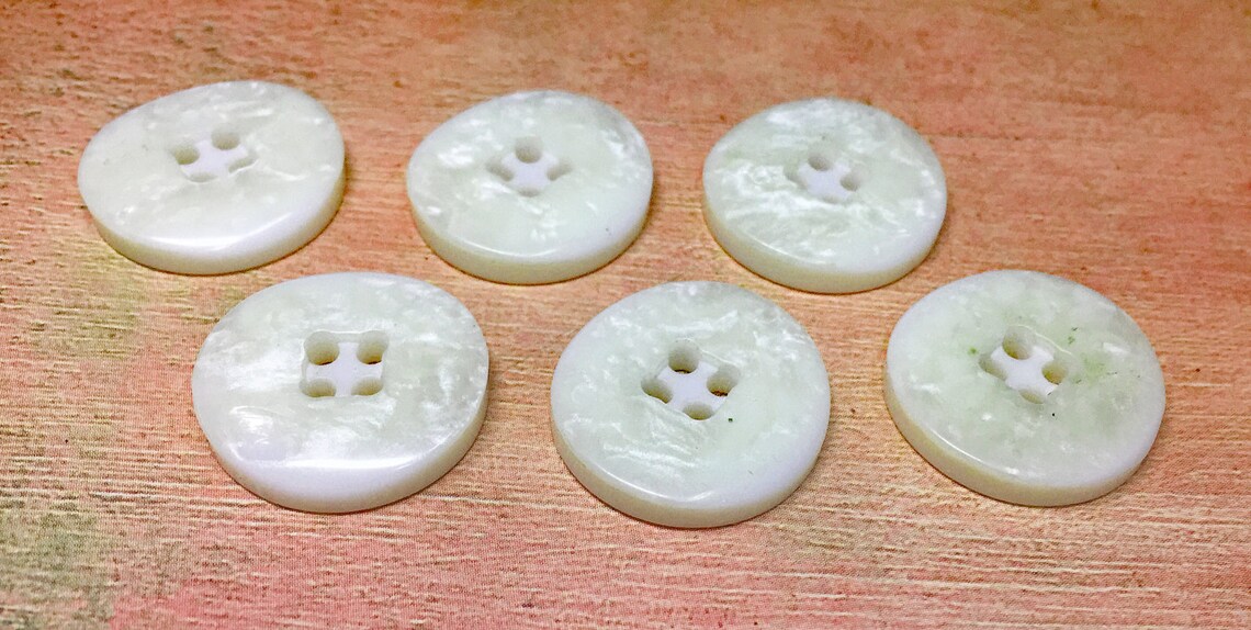 Vintage Pearlized Plastic Buttons Chunky Vintage Faux MOP - Etsy