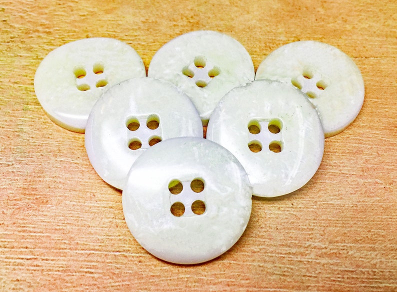 Vintage Pearlized Plastic Buttons Chunky Vintage Faux MOP - Etsy