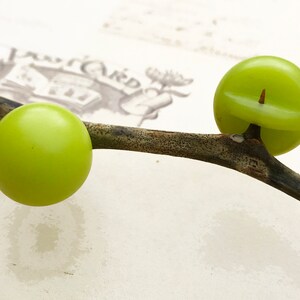 Vintage Buttons Lime Green Plastic Ball Buttons Mid-century Ball ...