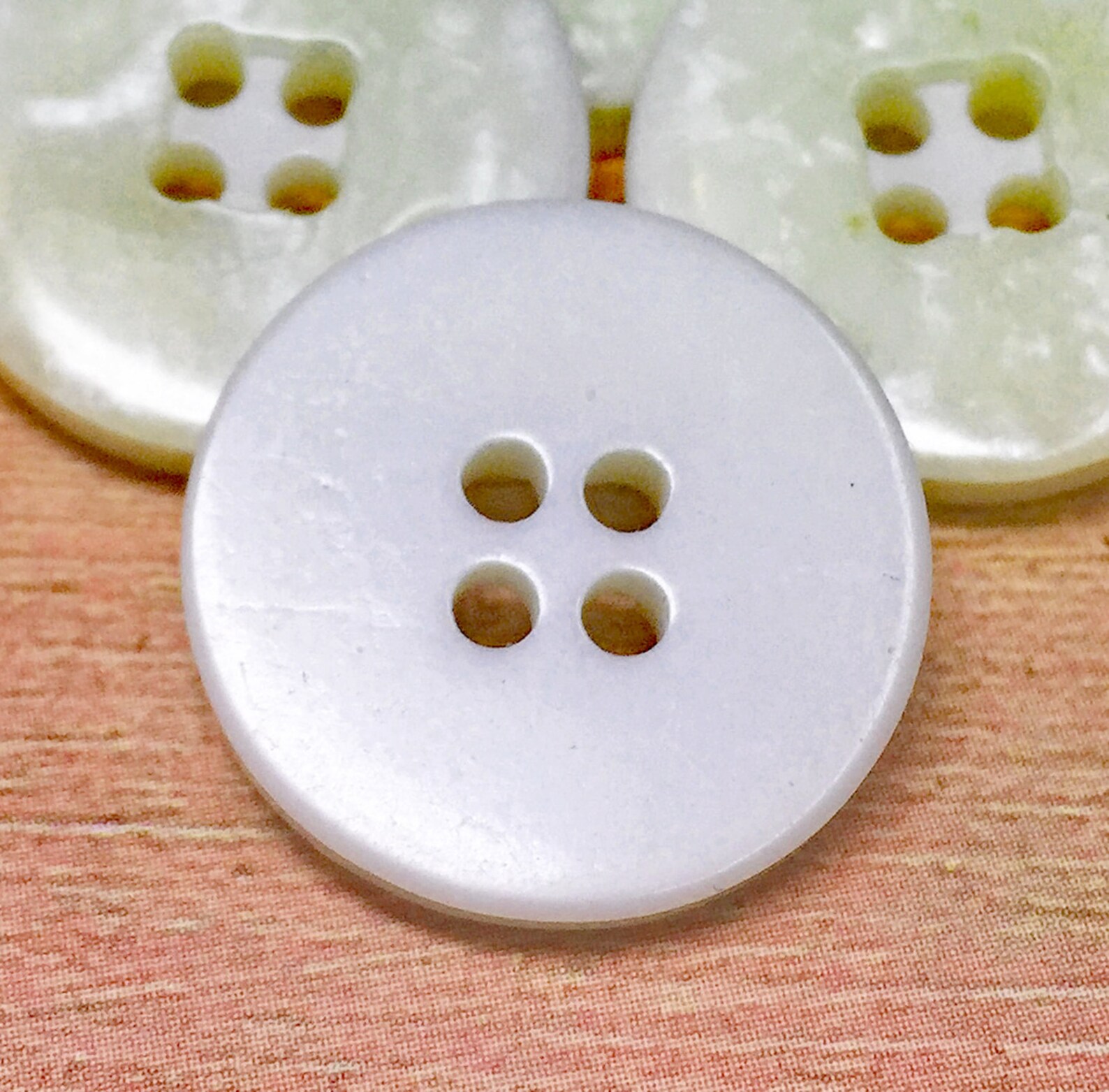 Vintage Pearlized Plastic Buttons Chunky Vintage Faux MOP - Etsy