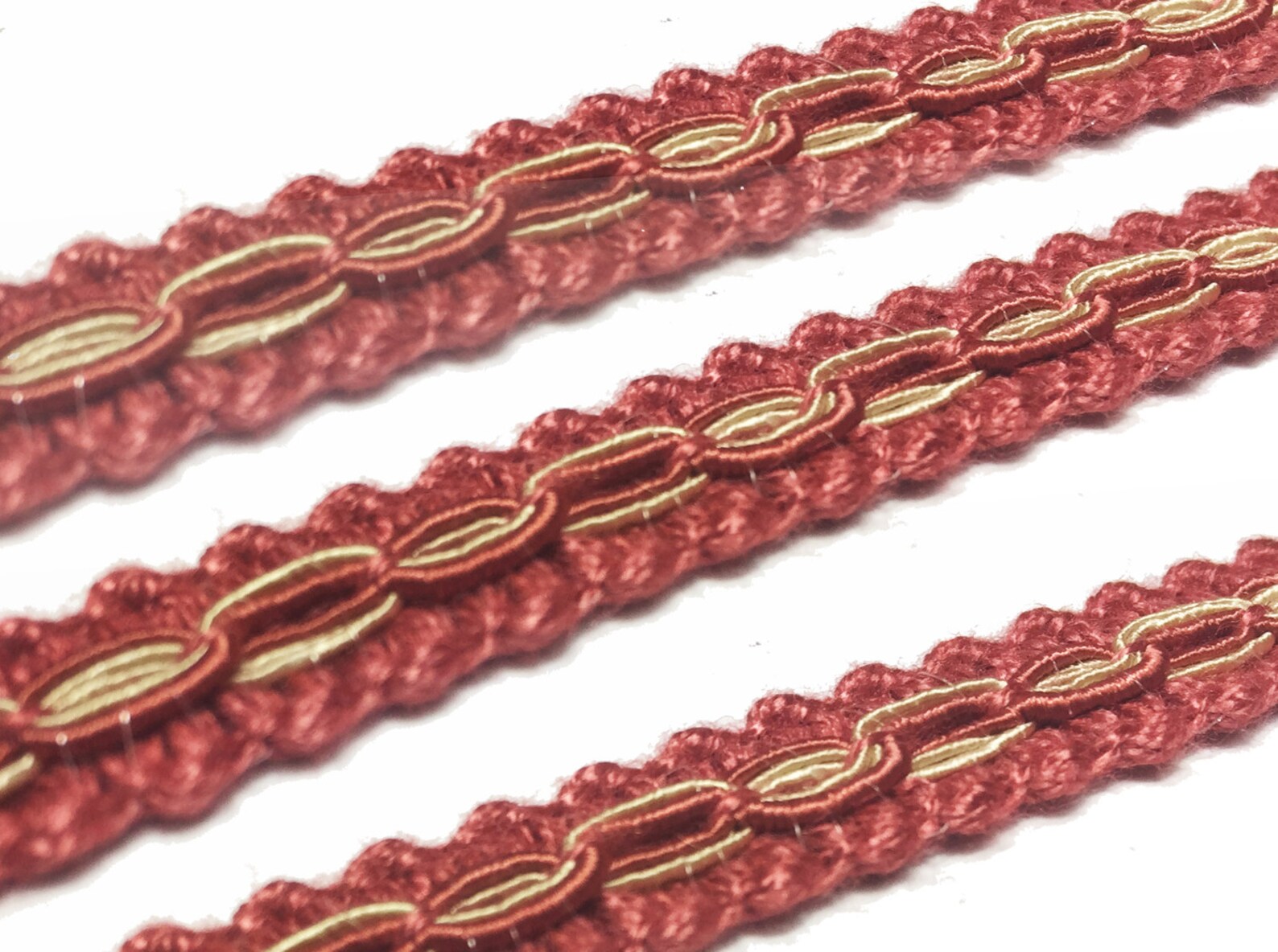 Vintage Pink French Gimp Pink and Cream Scrolled French Gimp | Etsy