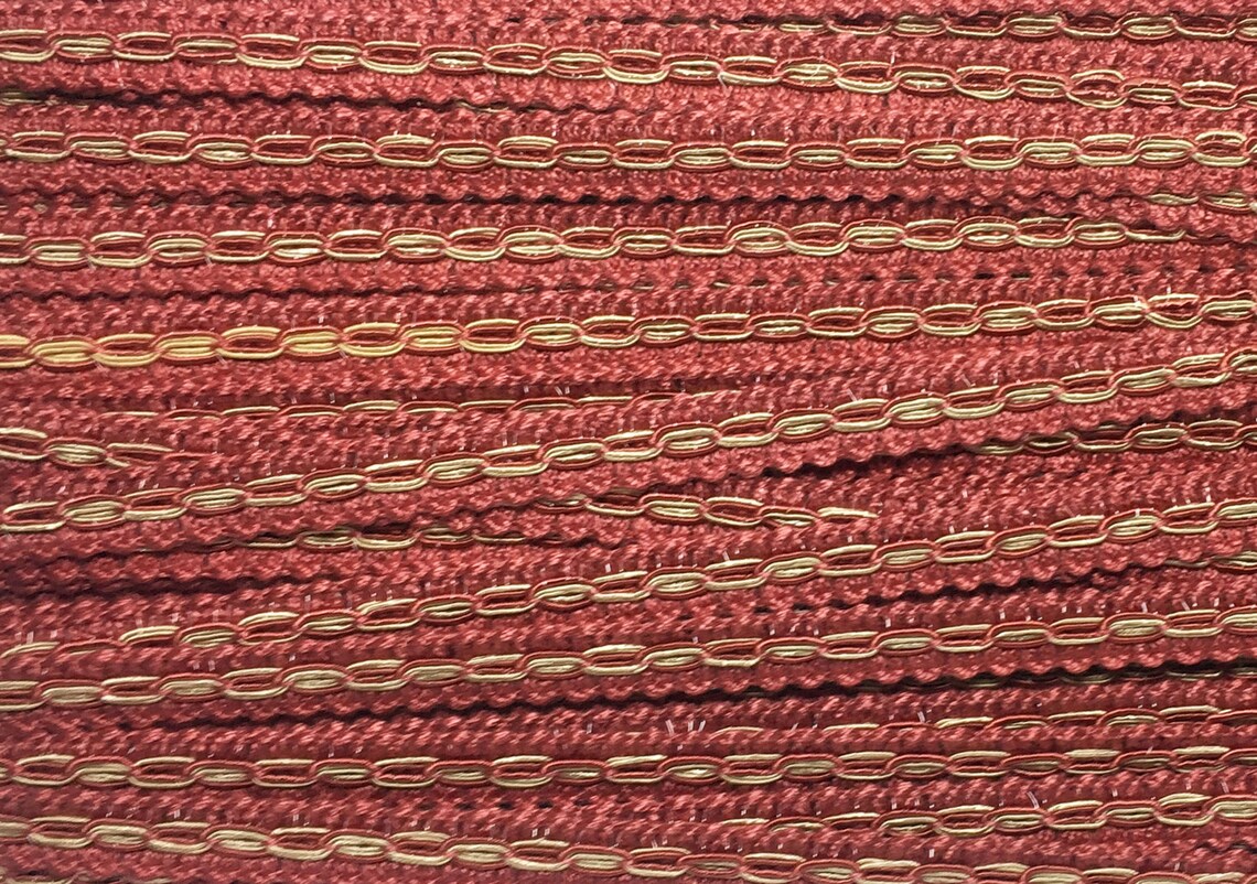 Vintage Pink French Gimp Pink and Cream Scrolled French Gimp - Etsy