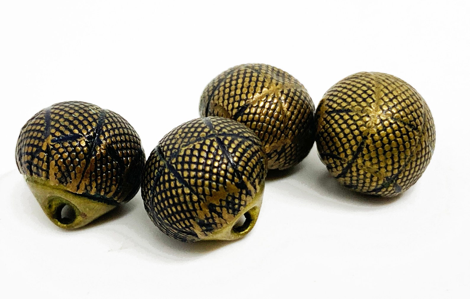 Antique Brass Vintage Ball Buttons Self Shank Buttons | Etsy