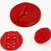 Red Vintage Button Collection Vintage Plastic Molded and Pierced Sew ...