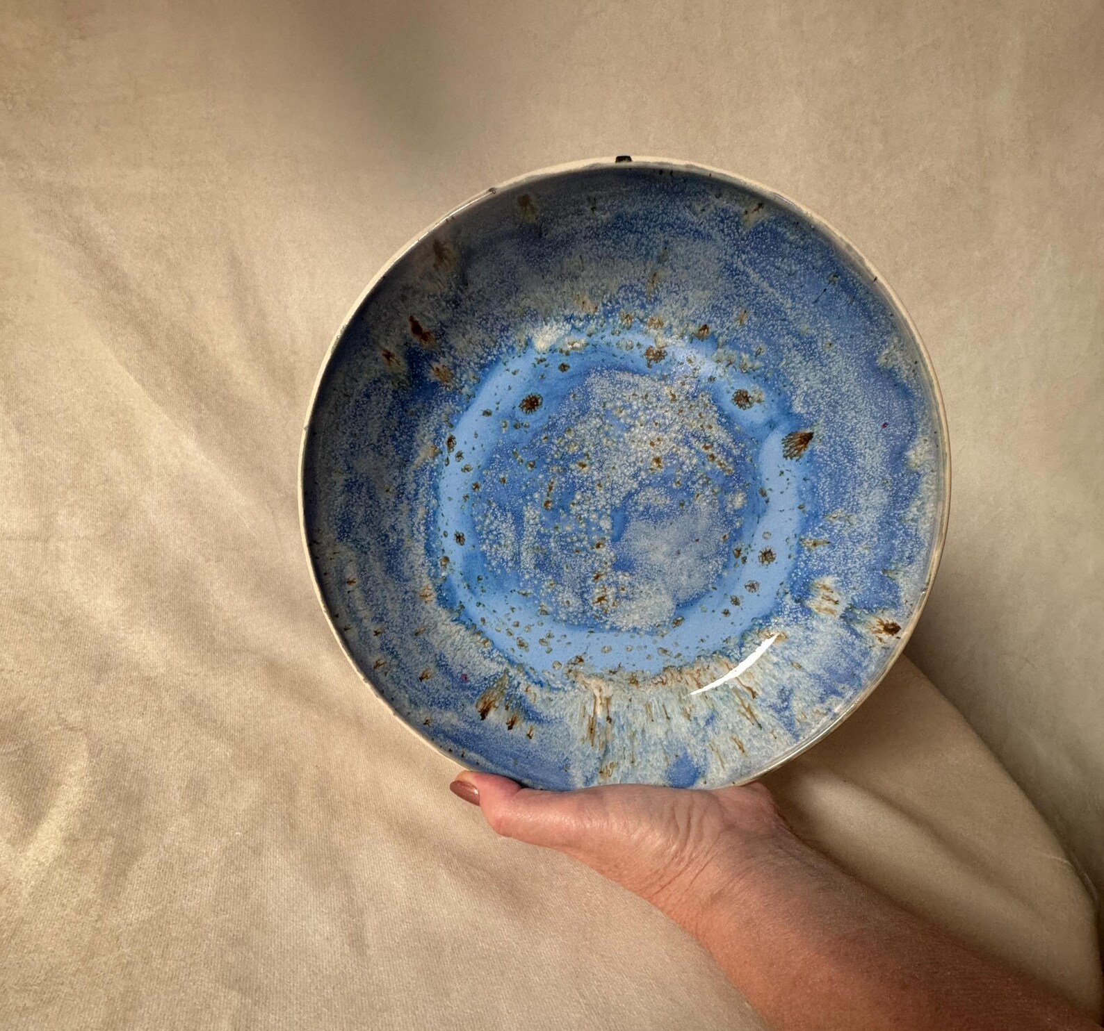 Outer Space Pie Dish | Ceramic, Handmade | Blue, Brown Glaze ...