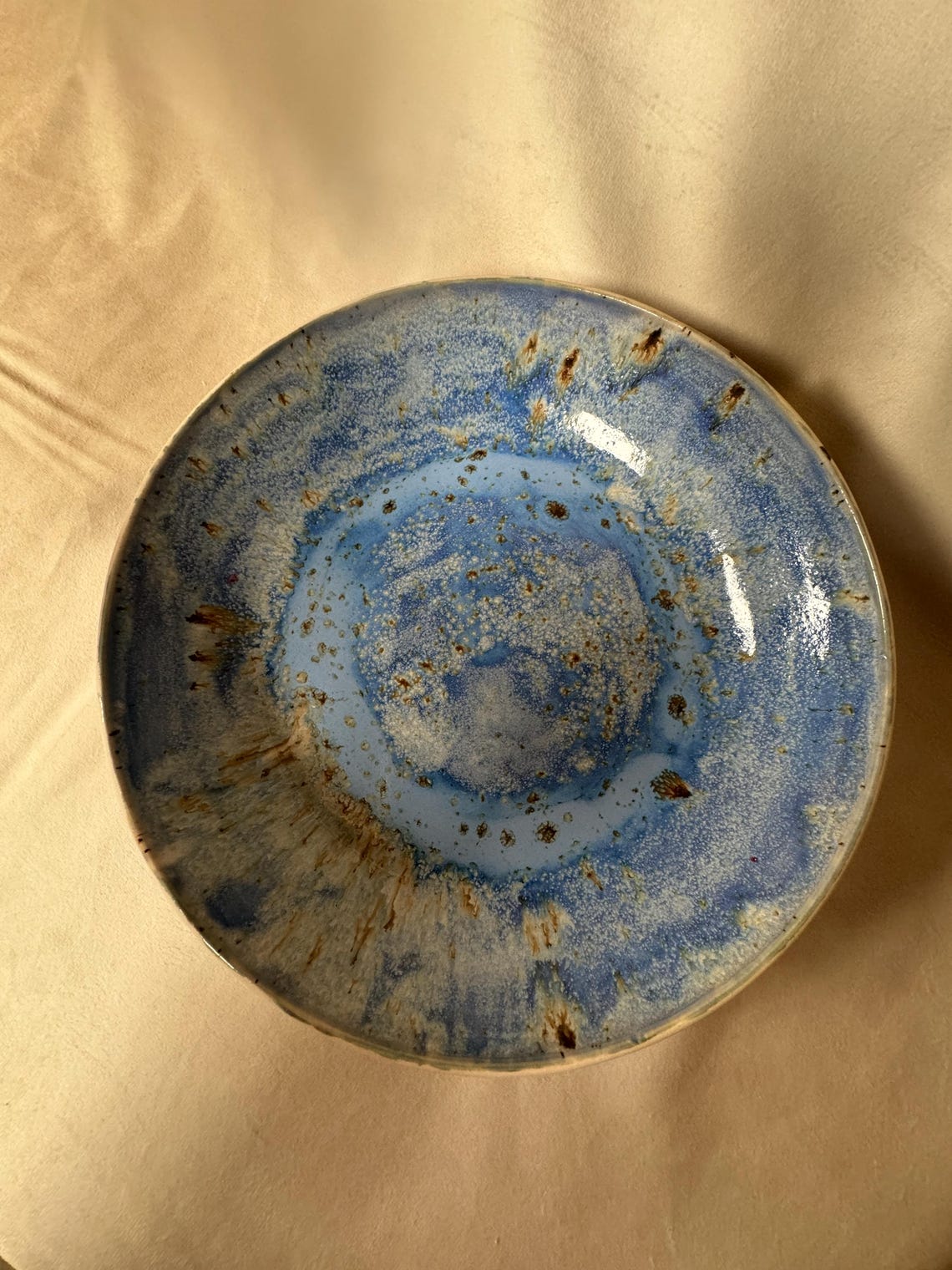 Outer Space Pie Dish | Ceramic, Handmade | Blue, Brown Glaze ...