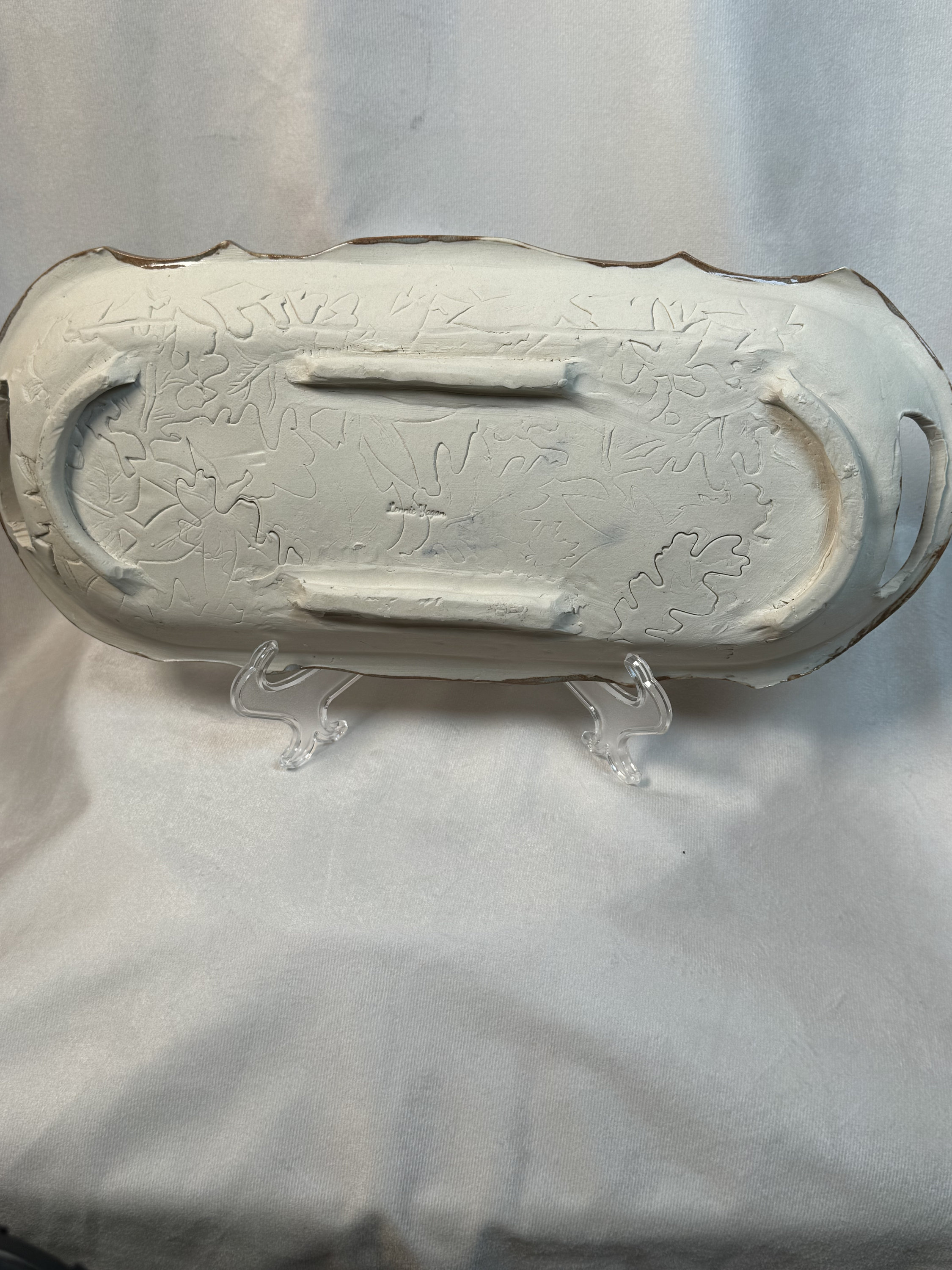 Rustic Vegetable Tray Ceramic, Handmade Blue Gray, Brown, Beige Glaze ...