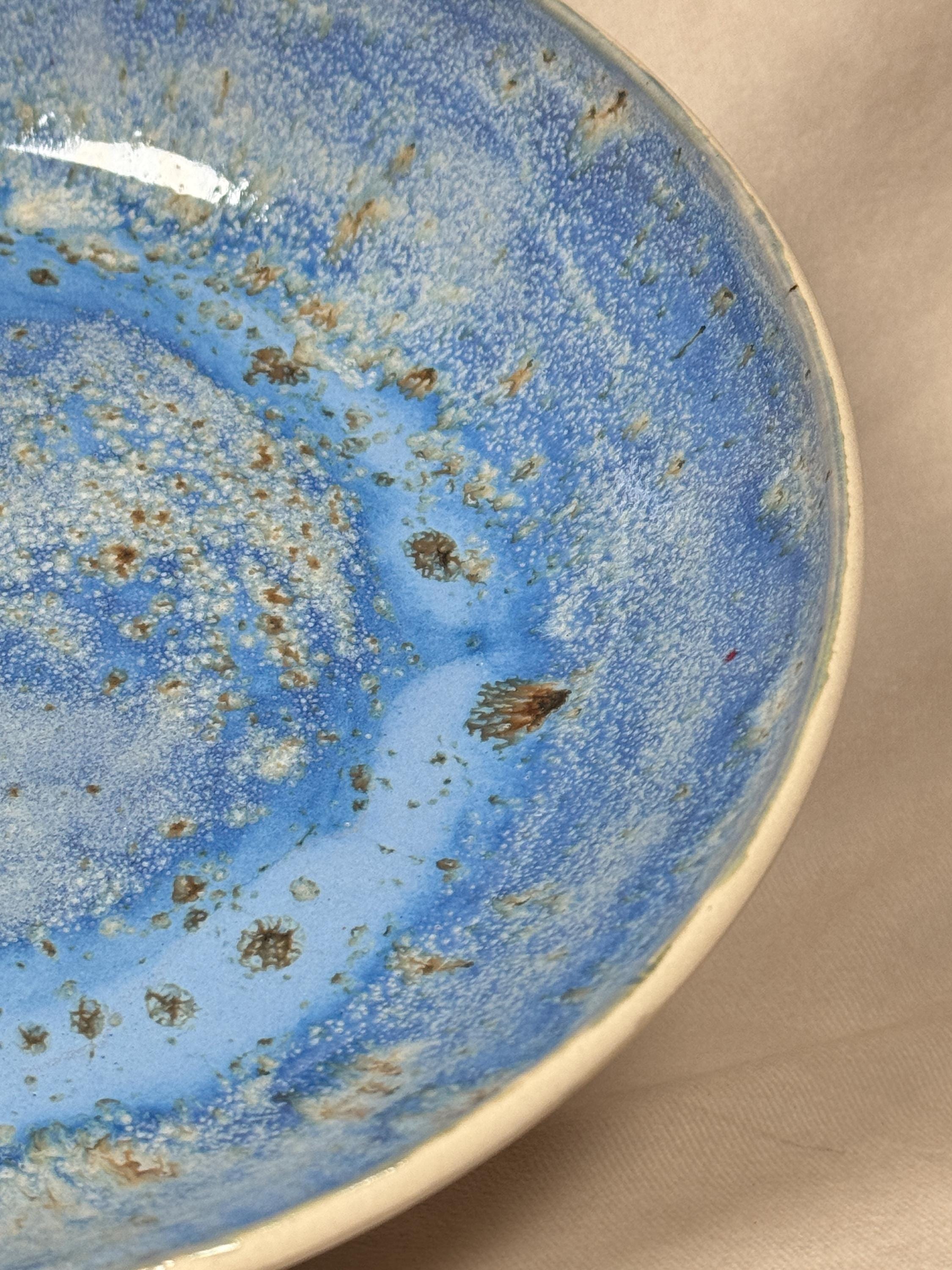 Outer Space Pie Dish | Ceramic, Handmade | Blue, Brown Glaze ...