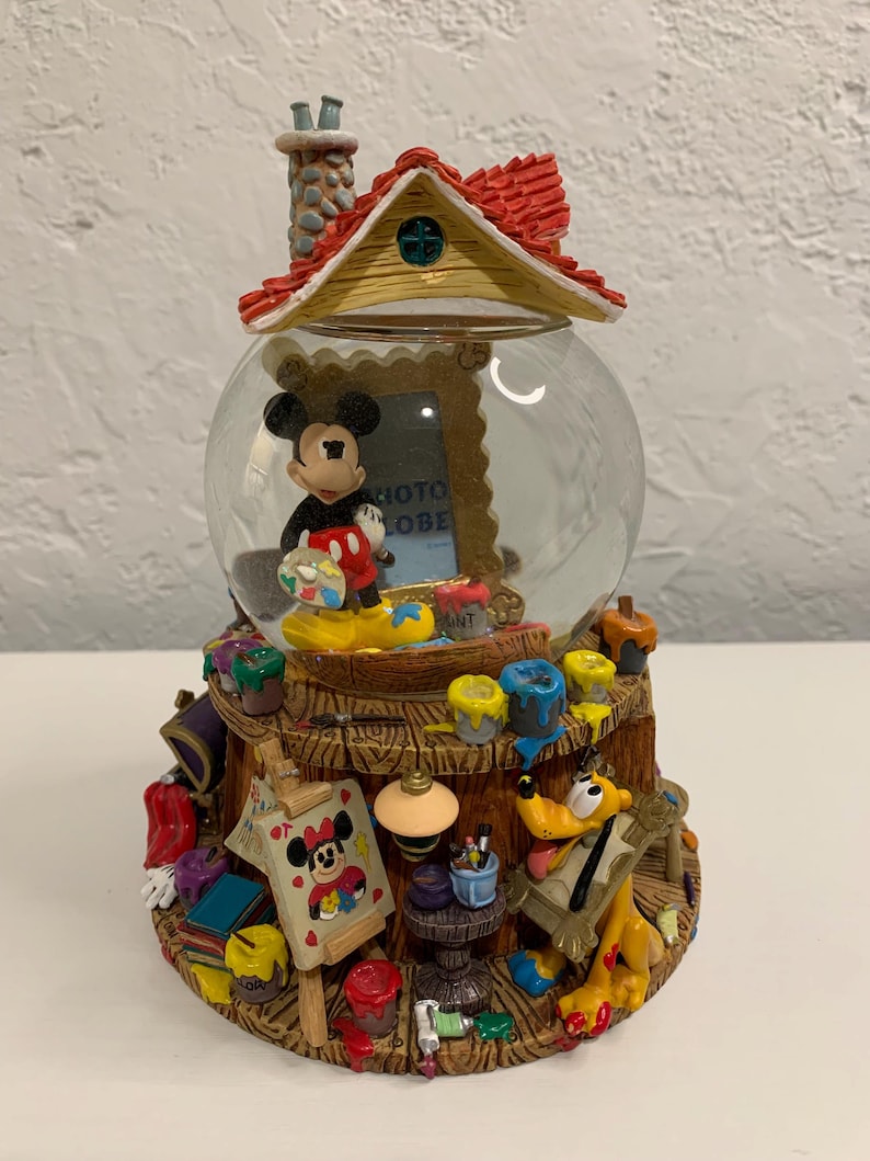 Rare Disneyland Mickey Mouse Photo Snow Globe - Etsy