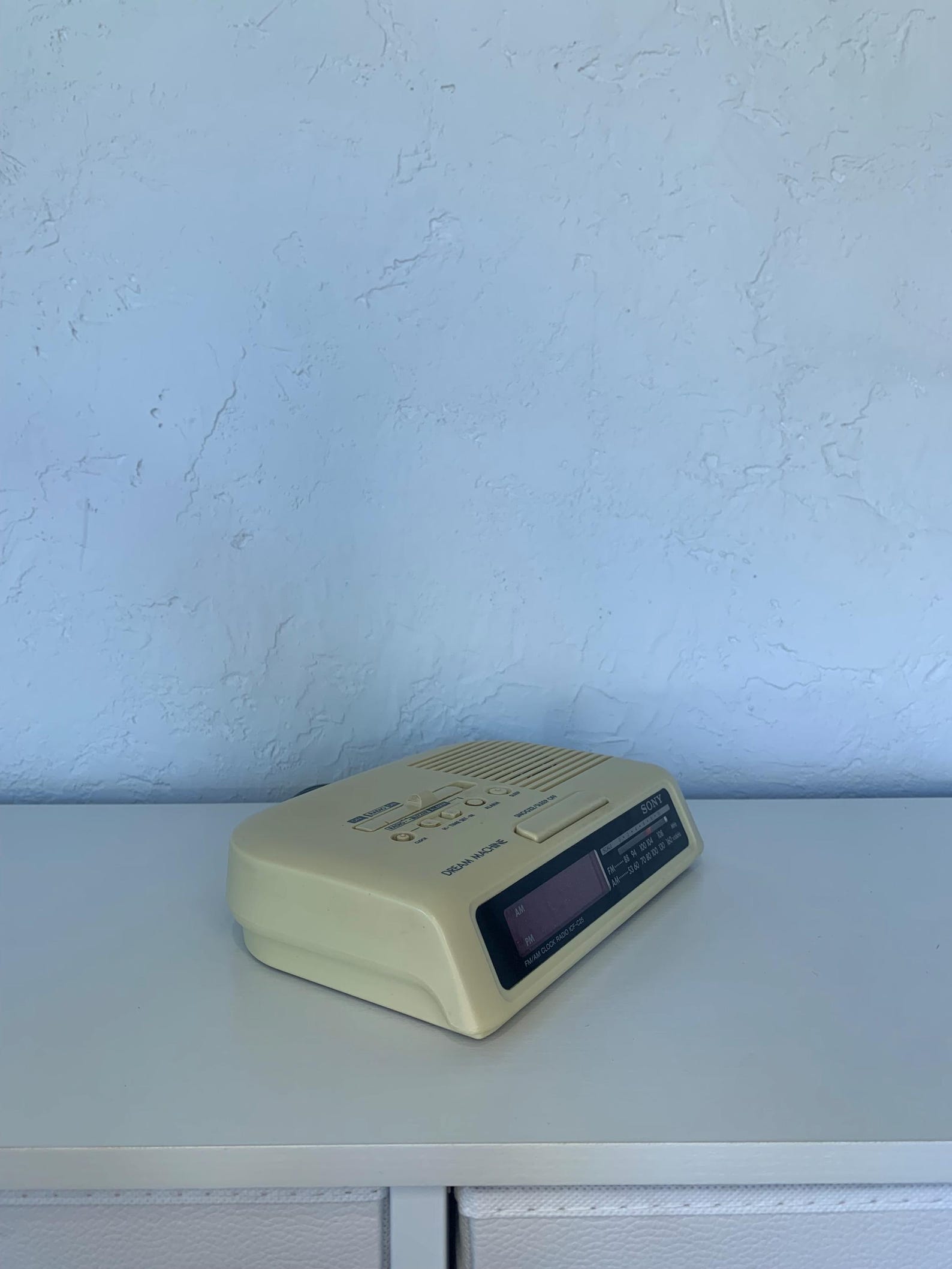 Vintage Sony ICF-C25 Dream Machine Alarm Clock Radio White - Etsy
