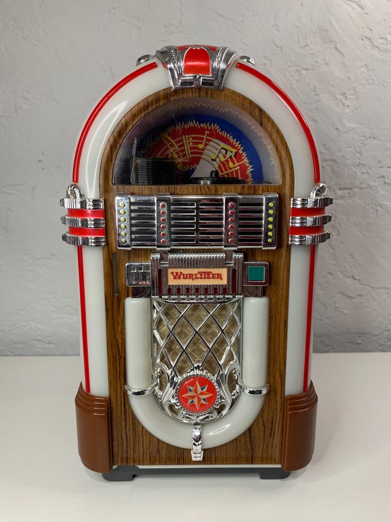 Vintage Wurlitzer Toy Juke Box Toy 90s Retro Collective Mini Cassette ...