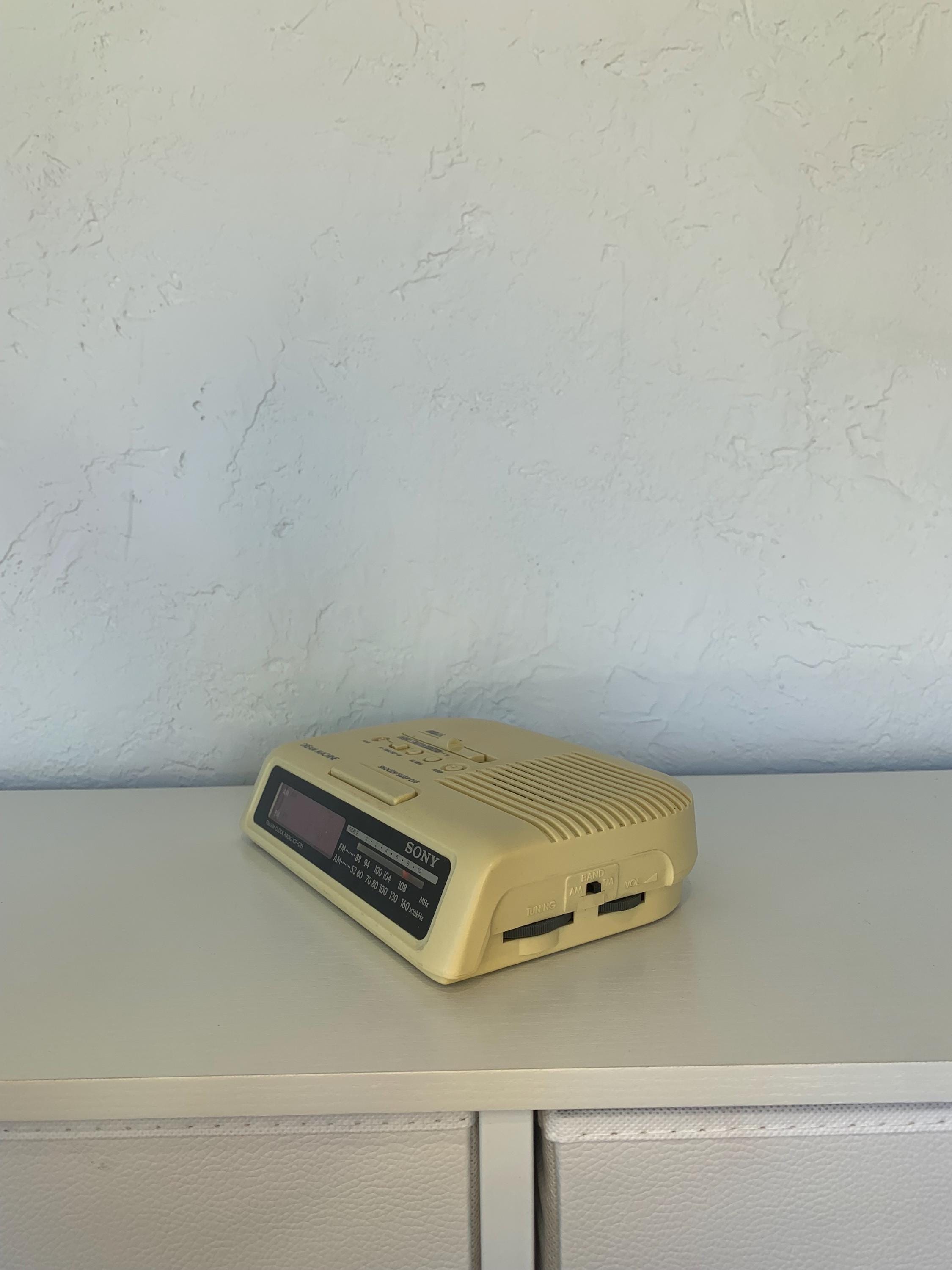 Vintage Sony ICF-C25 Dream Machine Alarm Clock Radio White - Etsy