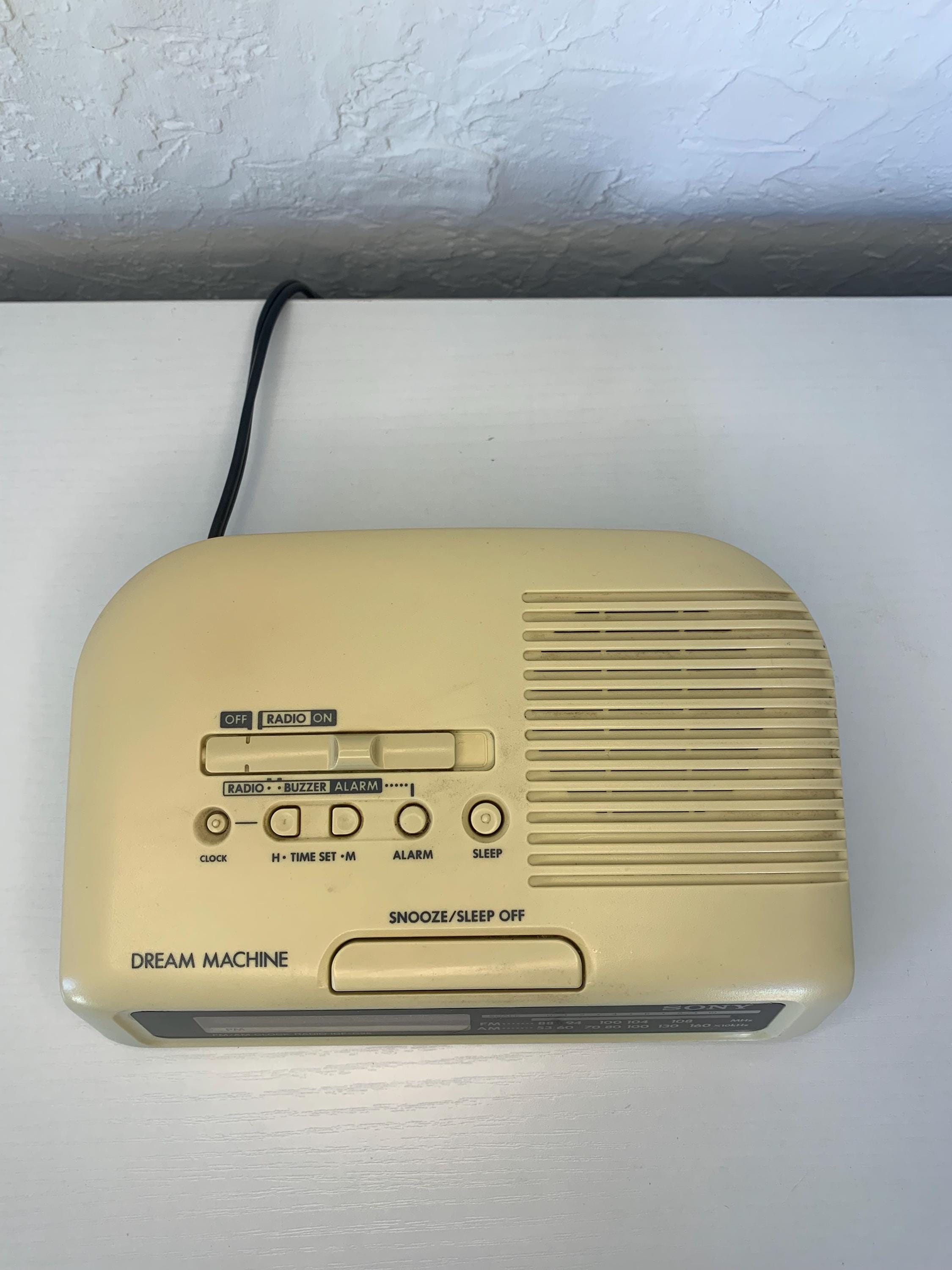 Vintage Sony ICF-C25 Dream Machine Alarm Clock Radio White - Etsy