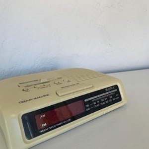 Vintage Sony ICF-C25 Dream Machine Alarm Clock Radio White - Etsy