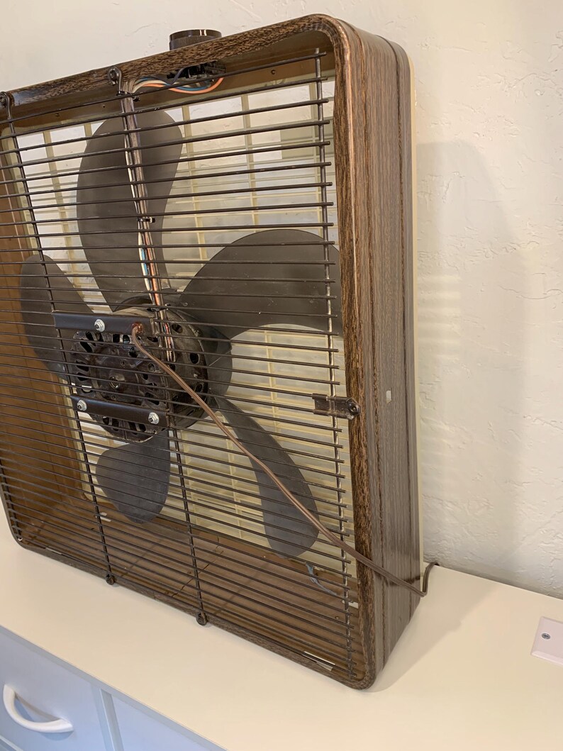 Vintage 80s Edison Toastmaster Model 204011B 20” Box Fan Faux Wood - Etsy