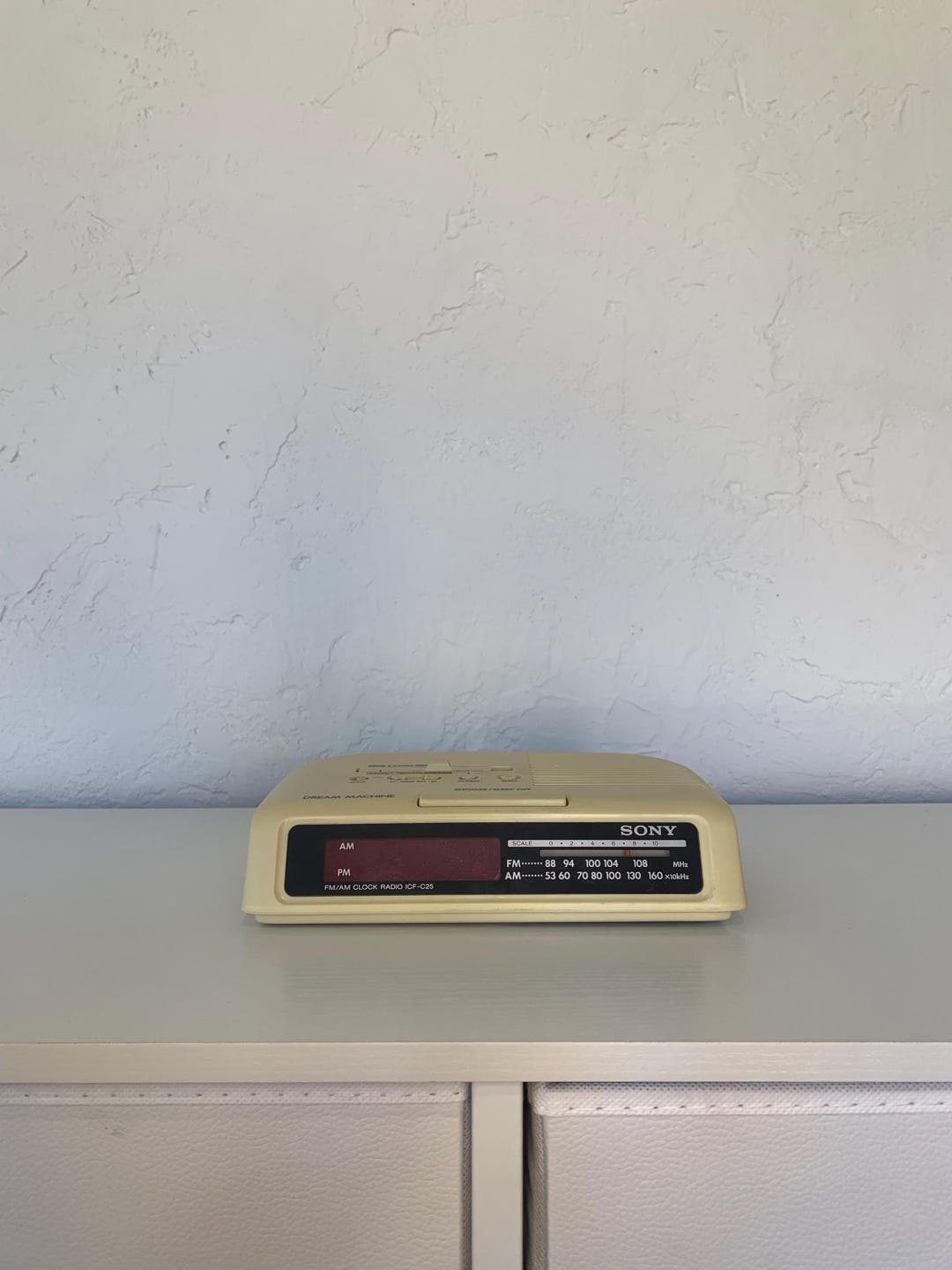 Vintage Sony ICF-C25 Dream Machine Alarm Clock Radio White - Etsy
