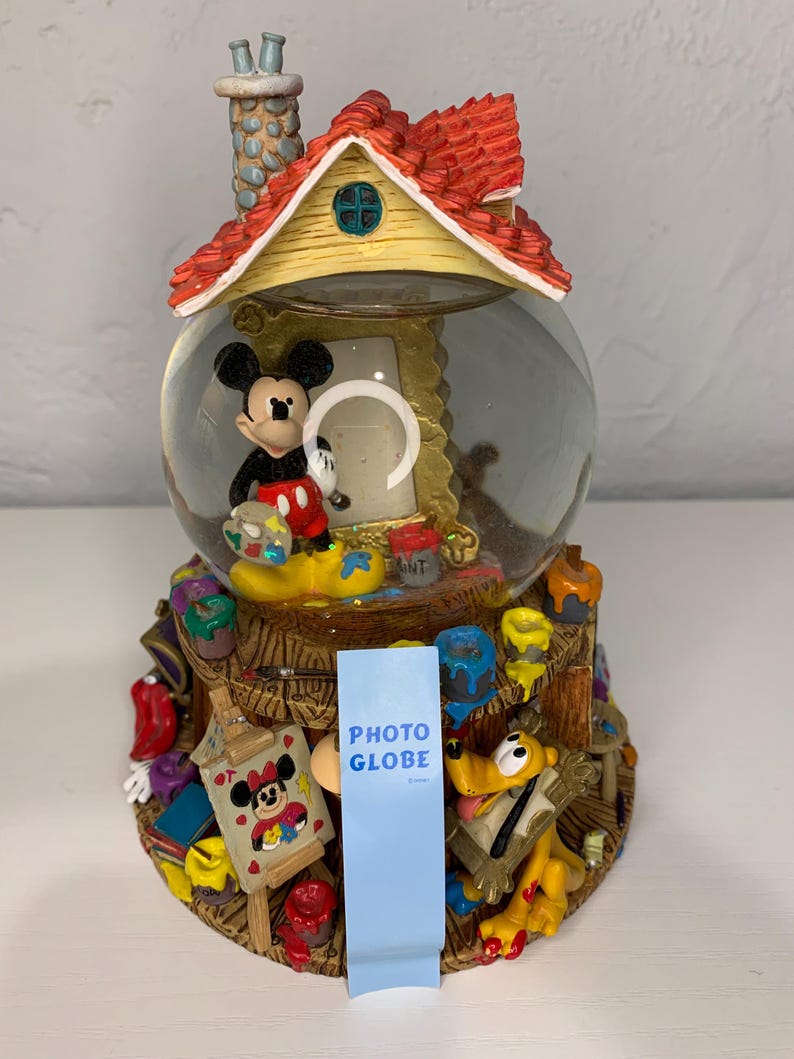 Rare Disneyland Mickey Mouse Photo Snow Globe - Etsy