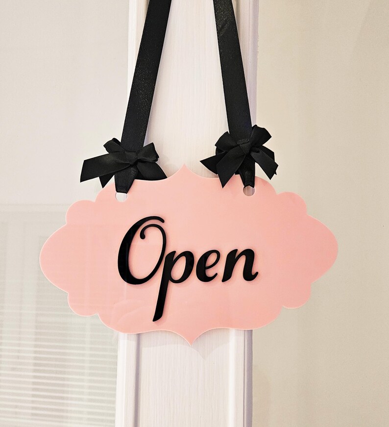 Open / Closed Shop Sign Fancy Pink - Etsy