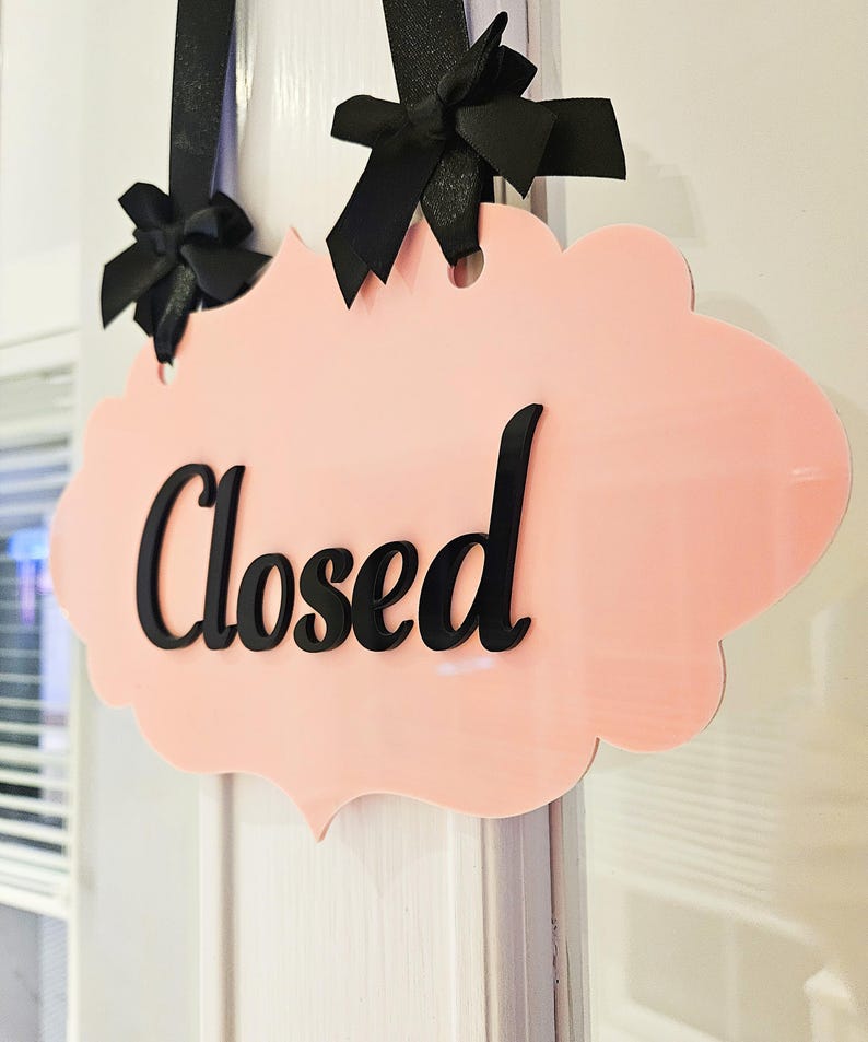 Open / Closed Shop Sign Fancy Pink - Etsy
