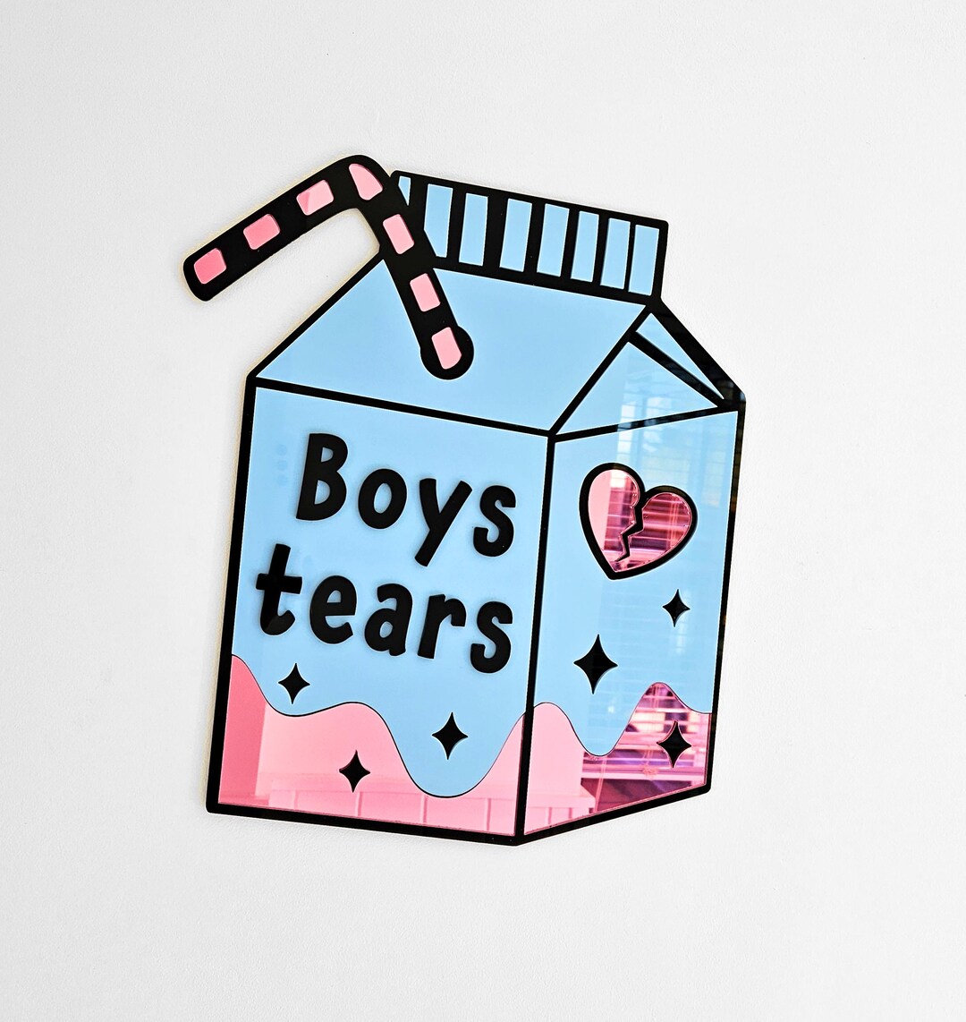 Boys Tears Carton Acrylic Mirror - Novelty Wall Decor - Etsy