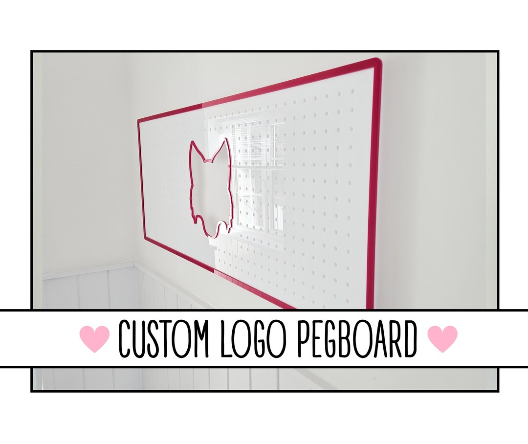 CUSTOM LOGO Peg Board / Cut Out Logo Peg Board / Wall Mounted Peg Board ...