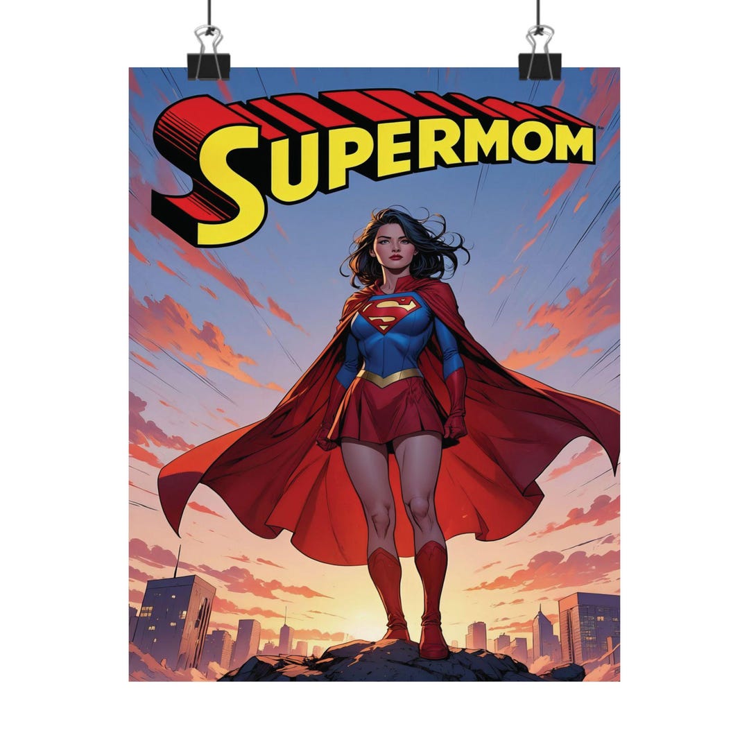 Supermom: Comic Book Cover Art, Female Superhero Illustration, Urban ...