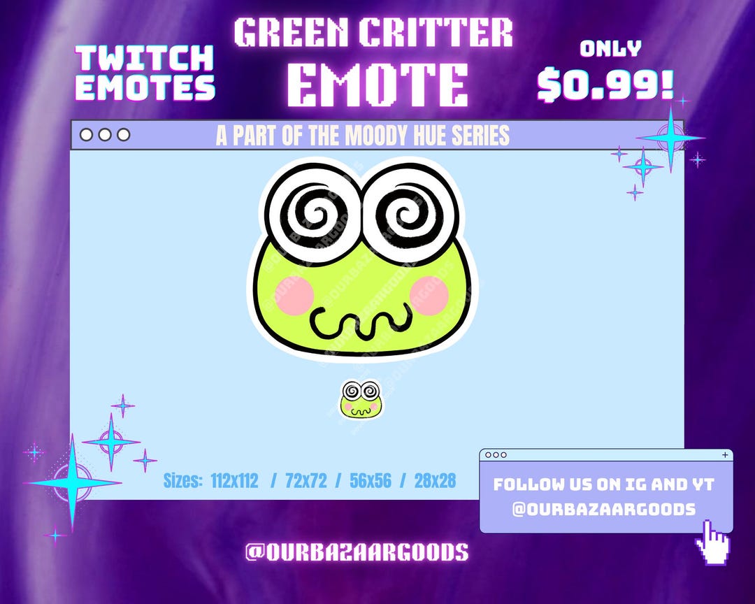 Dizzy Kawaii Green Weird Critter Theme Discord Twitch Streaming ...
