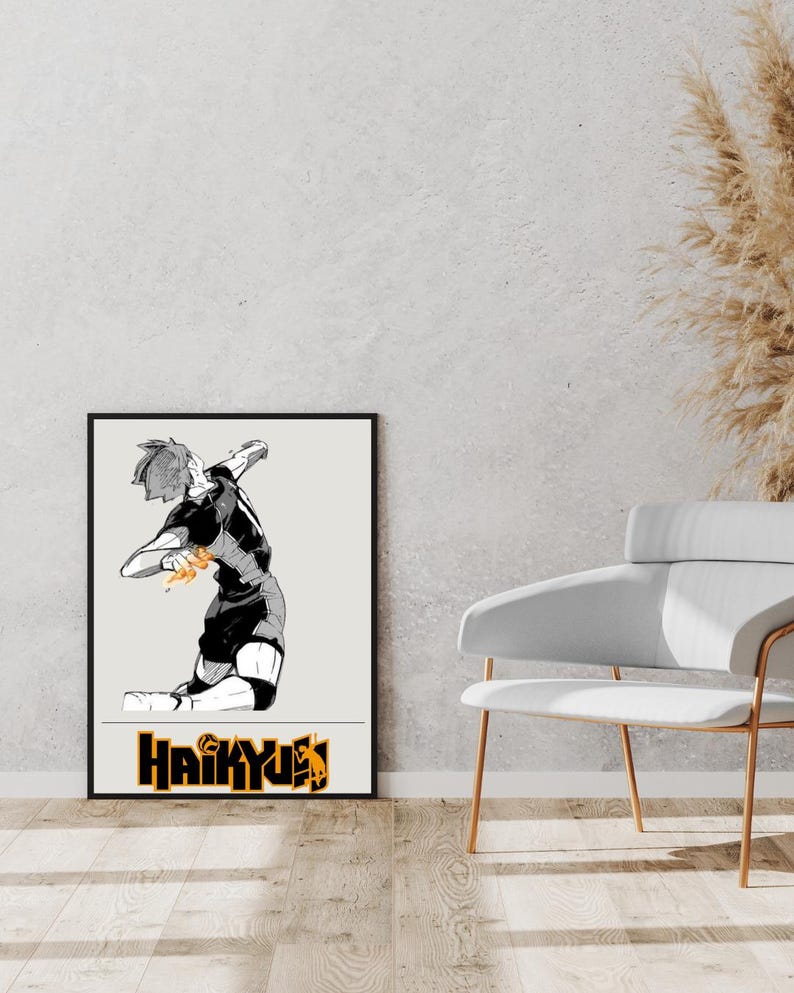 Shoyo Hinata Poster - Haikyuu Wall Art - Anime Print - Volleyball Anime ...