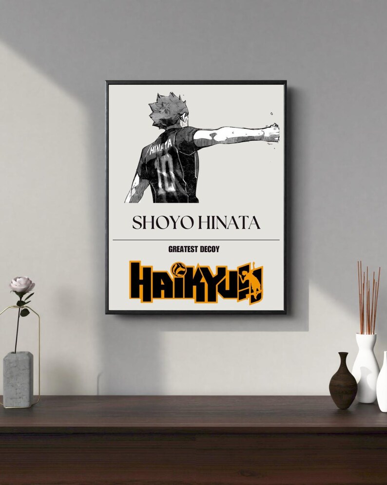 Shoyo Hinata Poster - Haikyuu Wall Art - Anime Print - Volleyball Anime ...