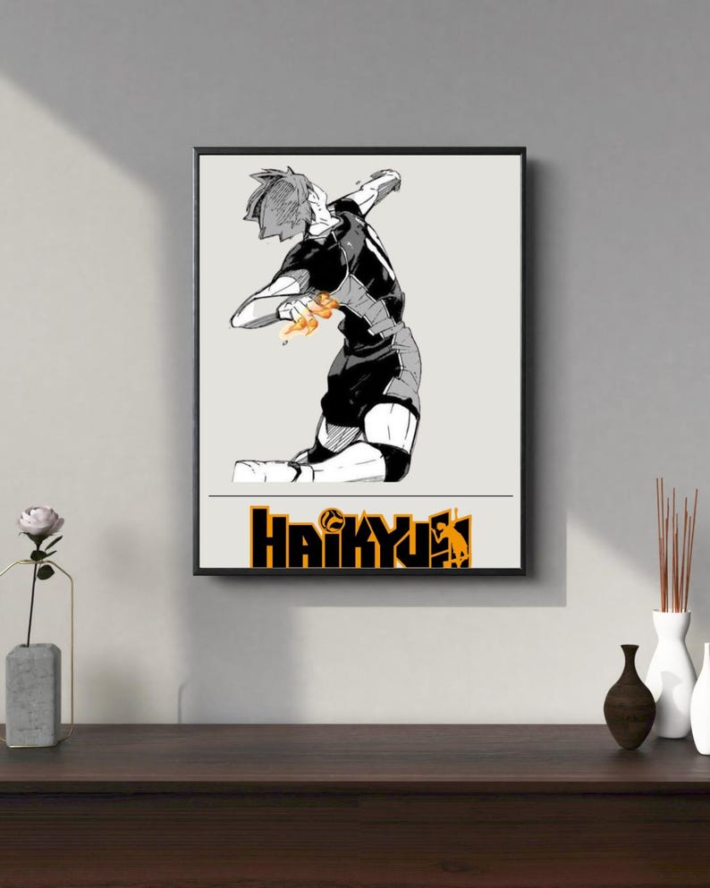 Shoyo Hinata Poster - Haikyuu Wall Art - Anime Print - Volleyball Anime ...
