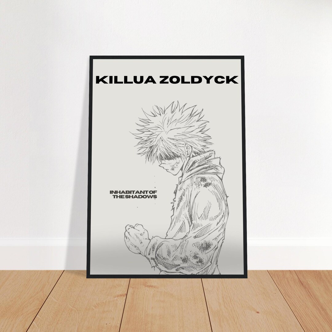 Hunterxhunter, Killua Zoldyck. Premium Matte Paper Wooden Framed Poster ...