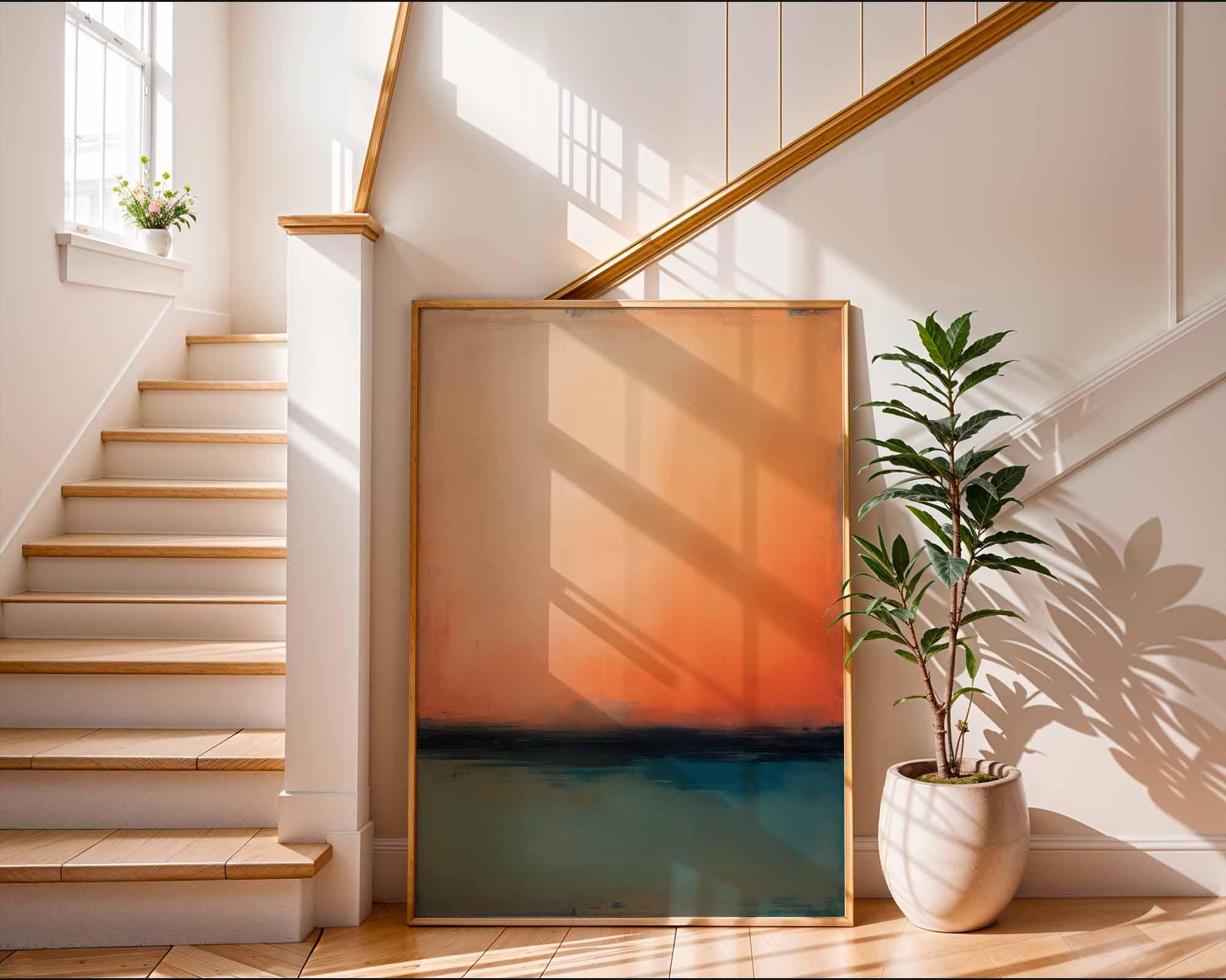 Rothko Art Print: Abstract Sunset Ocean - Mid Century Modern Wall Art ...