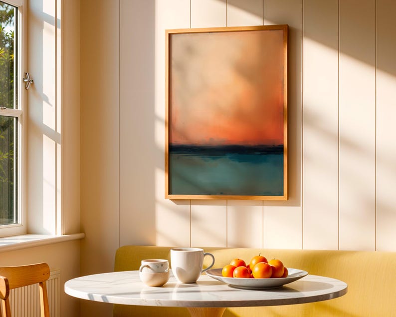 Rothko Art Print: Abstract Sunset Ocean - Mid Century Modern Wall Art ...