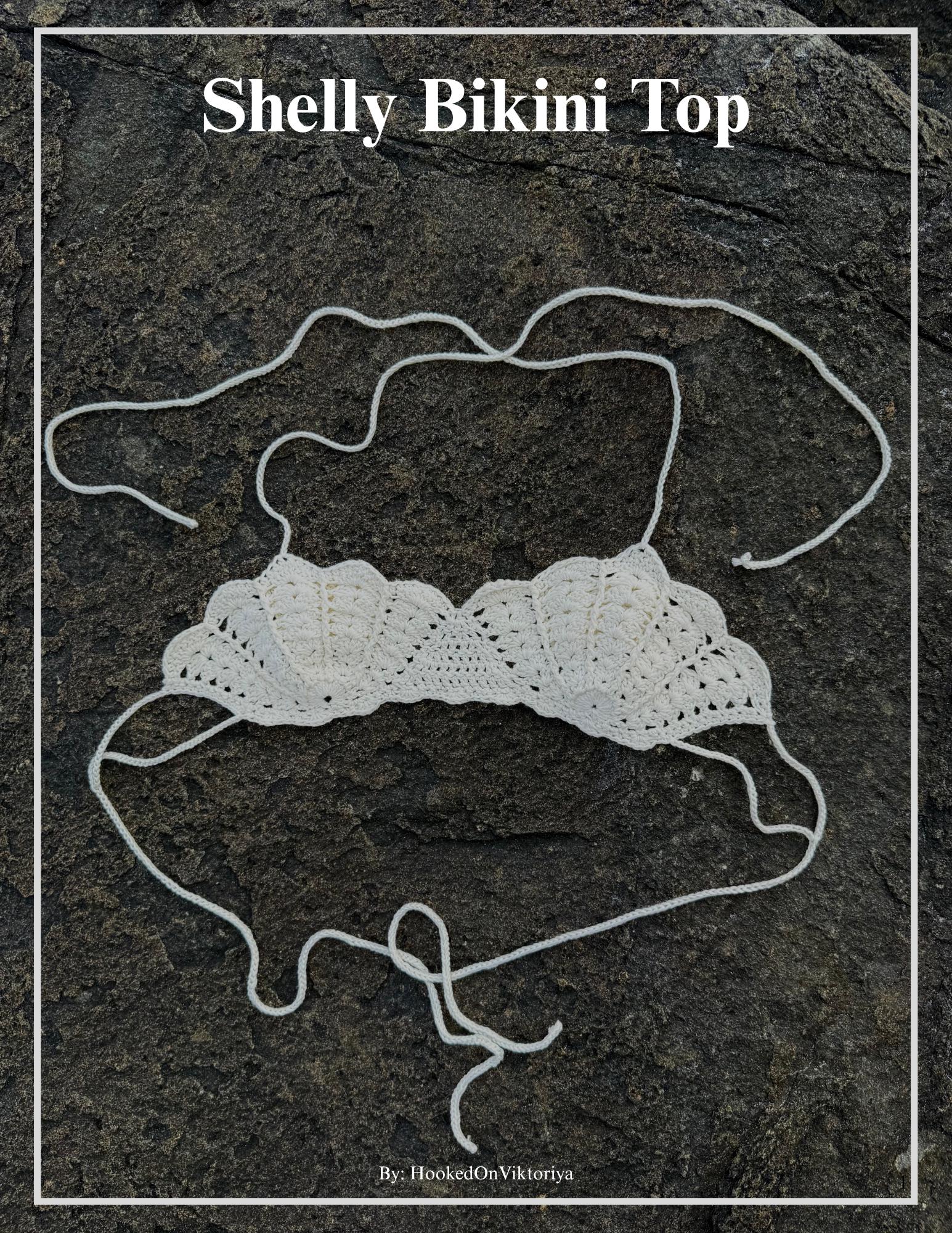 Crochet Bikini Top Pattern PDF – Seashell Summer Swimwear, Crochet ...