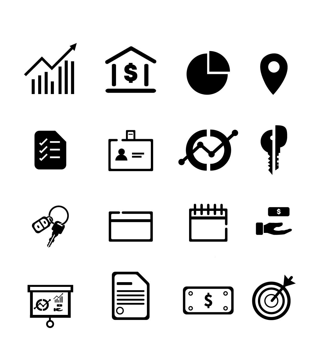 Business Vector Icons | Set of 10+ Professional Icons | SVG, PNG, AI ...