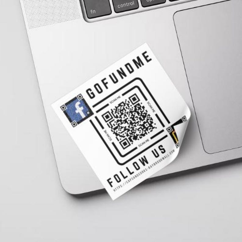 Editable QR Code Sticker Template | Social Media Scan to Follow | Canva ...