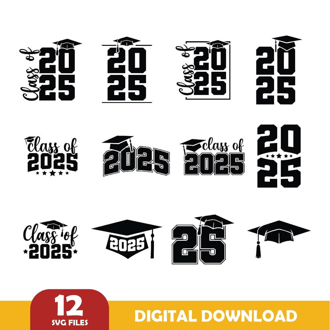 Graduation SVG Bundle, Proud Graduate 2025 SVG, Senior 2025 Svg, Class ...