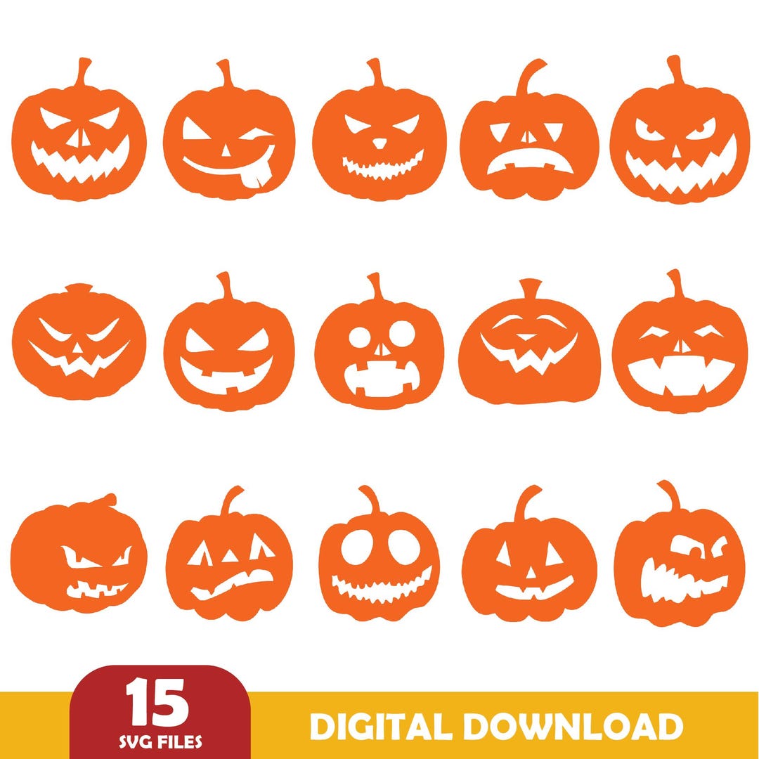 Pumpkin SVG Bundle, Pumpkin SVG, Pumpkin Vector, Halloween Svg, Pumpkin ...