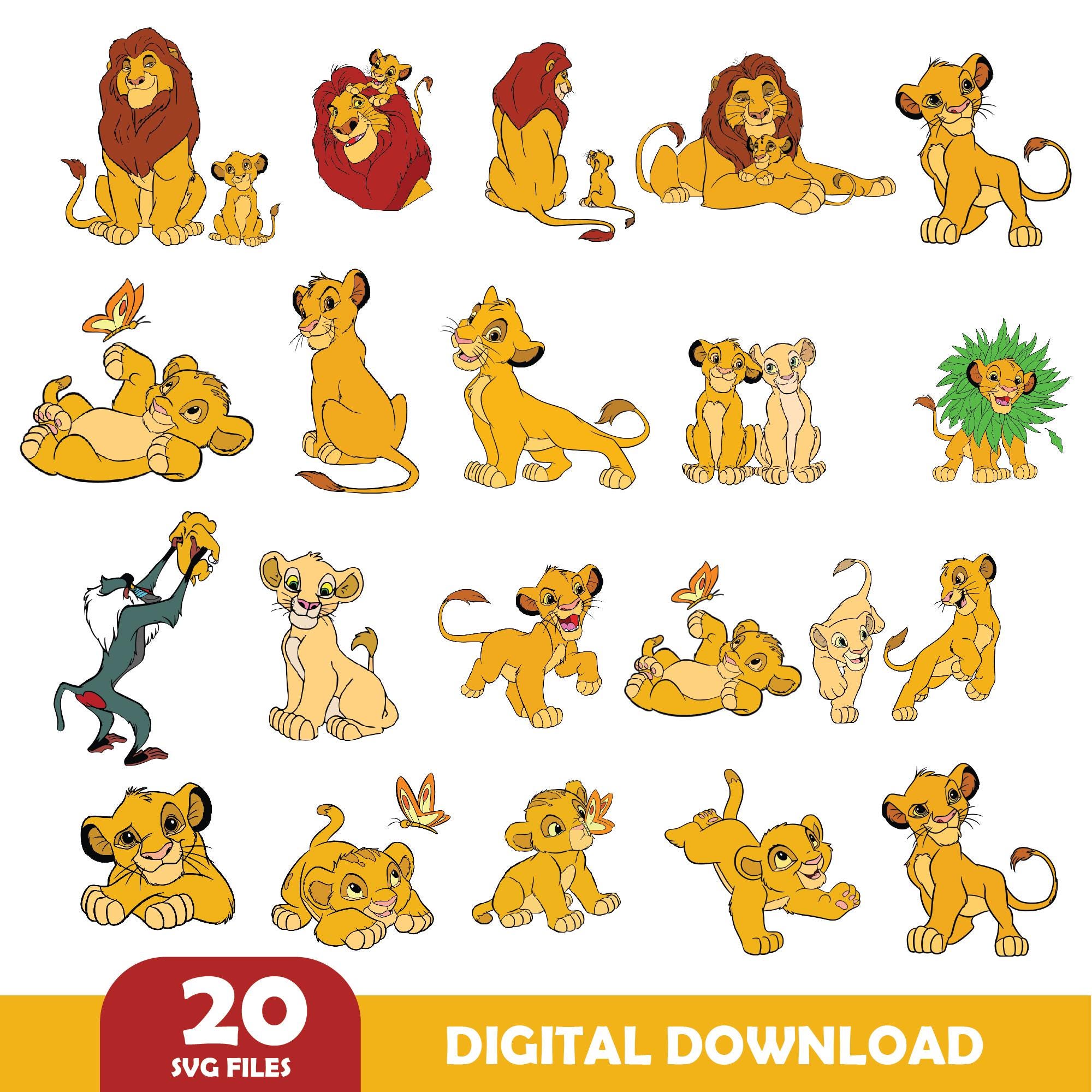 The Lion King Svg, Lion King Vectors, Simba Vectors, Lion Svgs, Simba ...