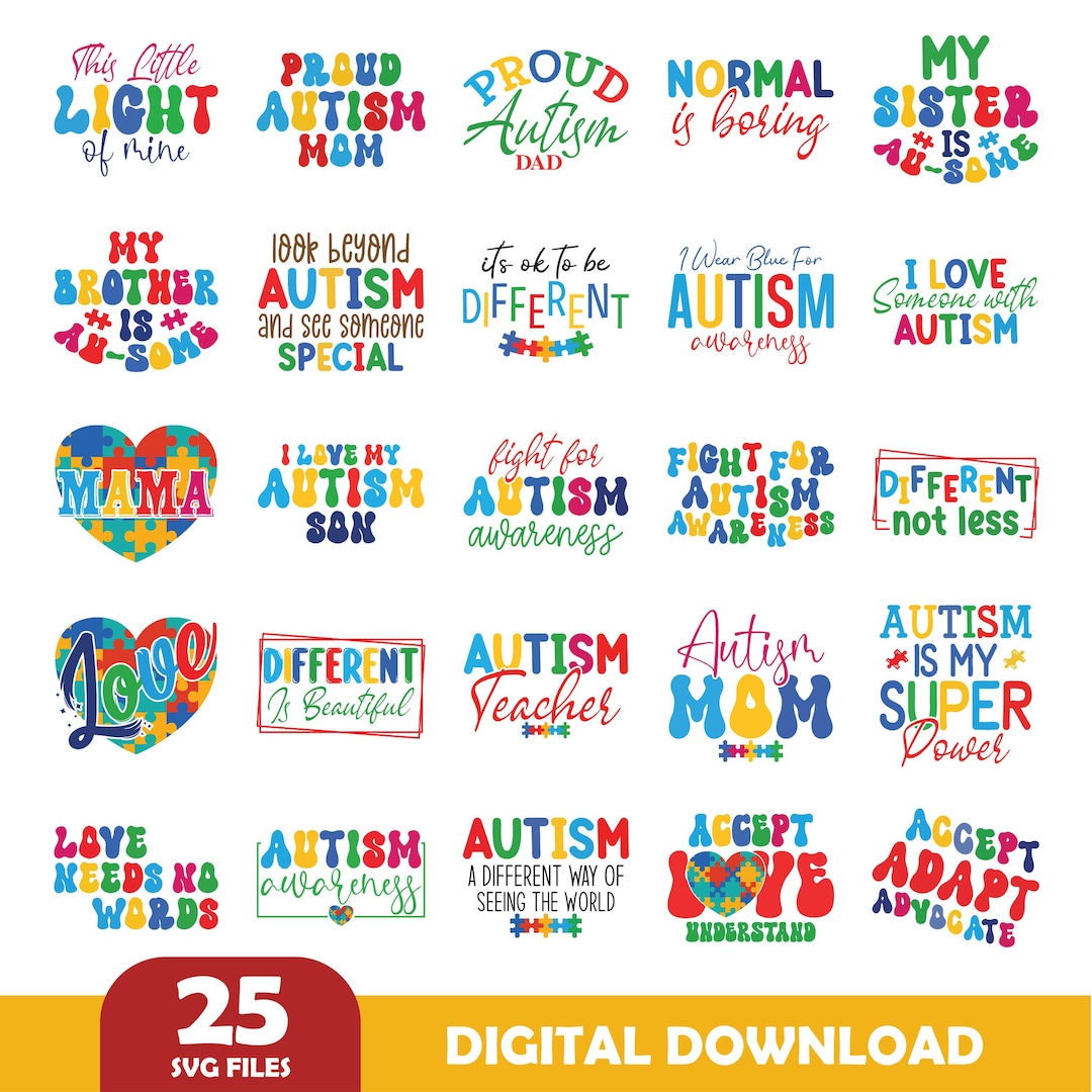 Autism Svg, Austism Awareness Svg Bundle, Austism Svg, Austism ...
