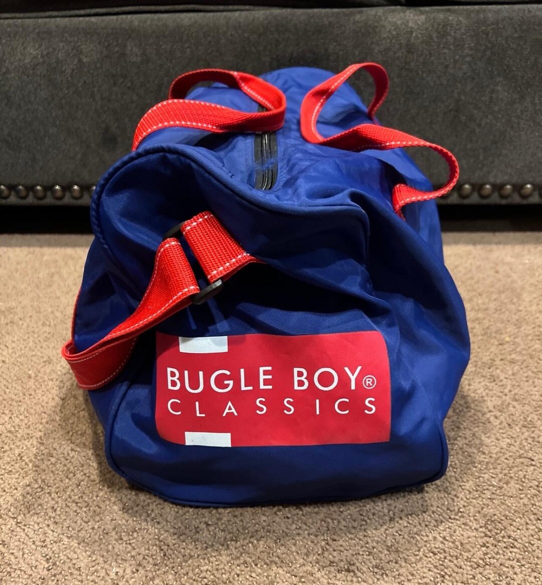 90’s Vintage Bugle Boy Classics Duffle Gym Bag Blue Red White - Etsy