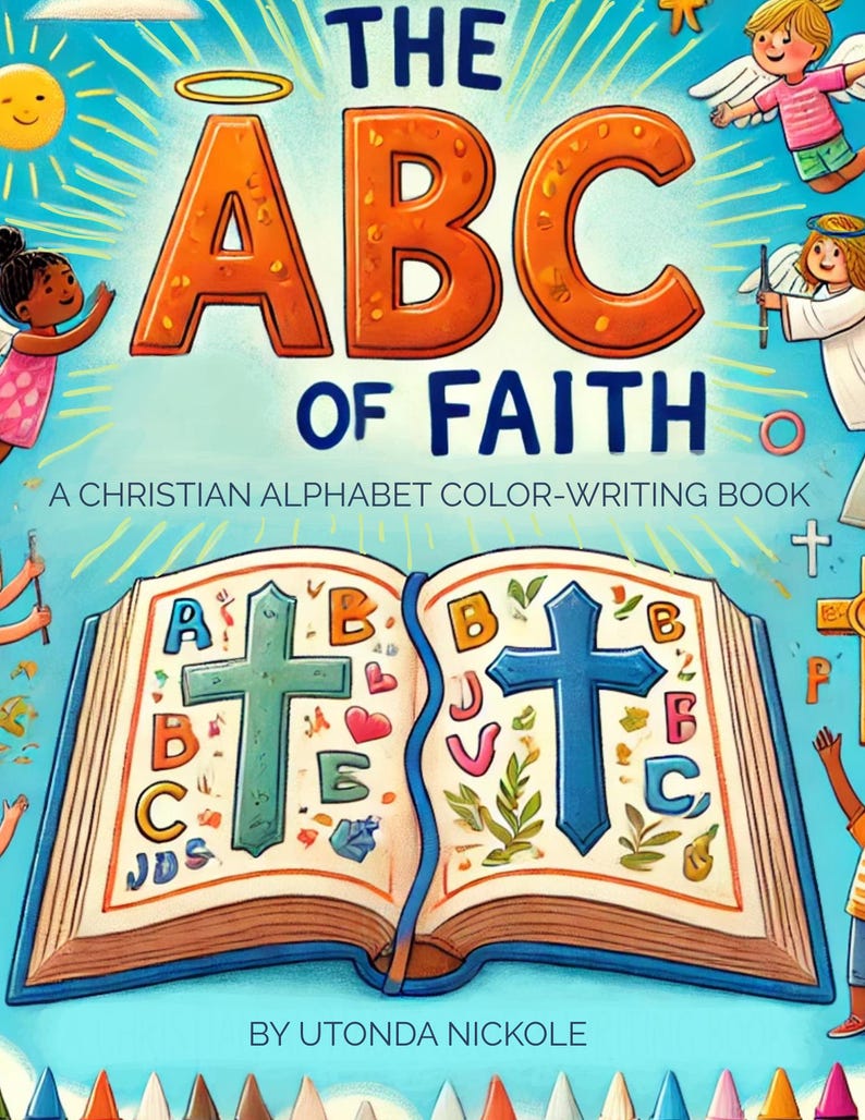The Abcs of Faith: A Christian Alphabet Coloring & Writing Book - Etsy