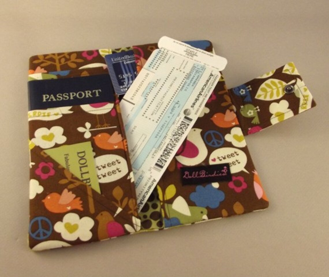 Dollbirdies Long Boarding Pass Passport Wallet - Etsy