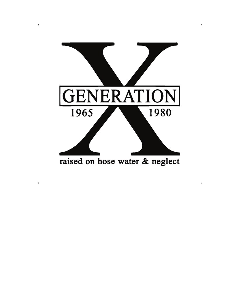 Gen-x Vinyl Decal, Bumper Sticker, Window Sticker - Etsy