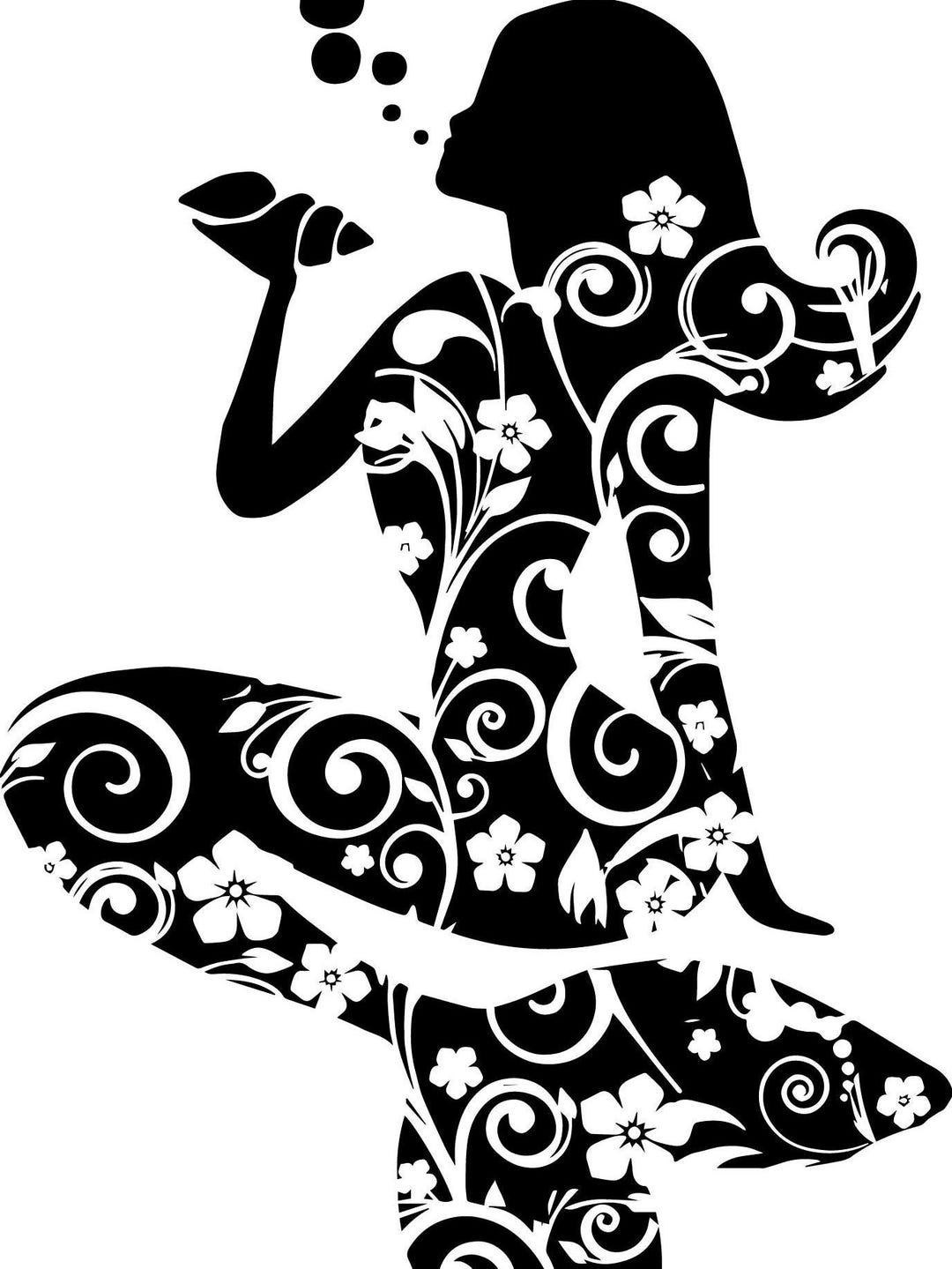 Flourish Mermaid Vinyl Decal - Etsy