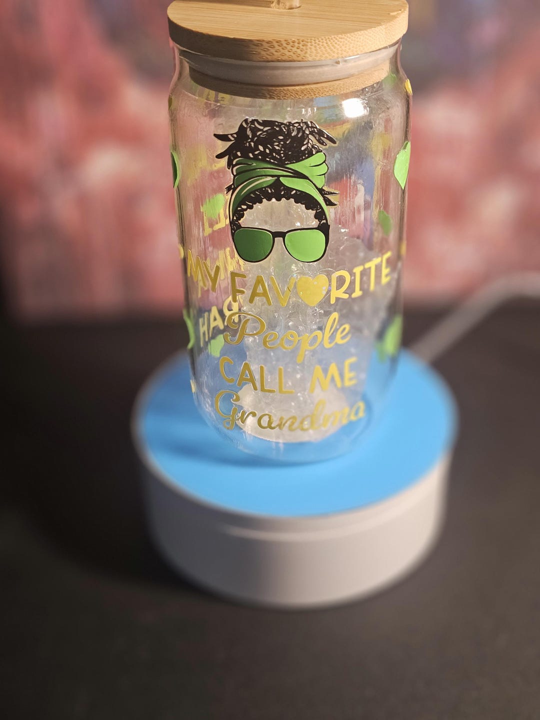 Personalized Iced Coffee Cup With Names Customize Glass Cup With Lid ...