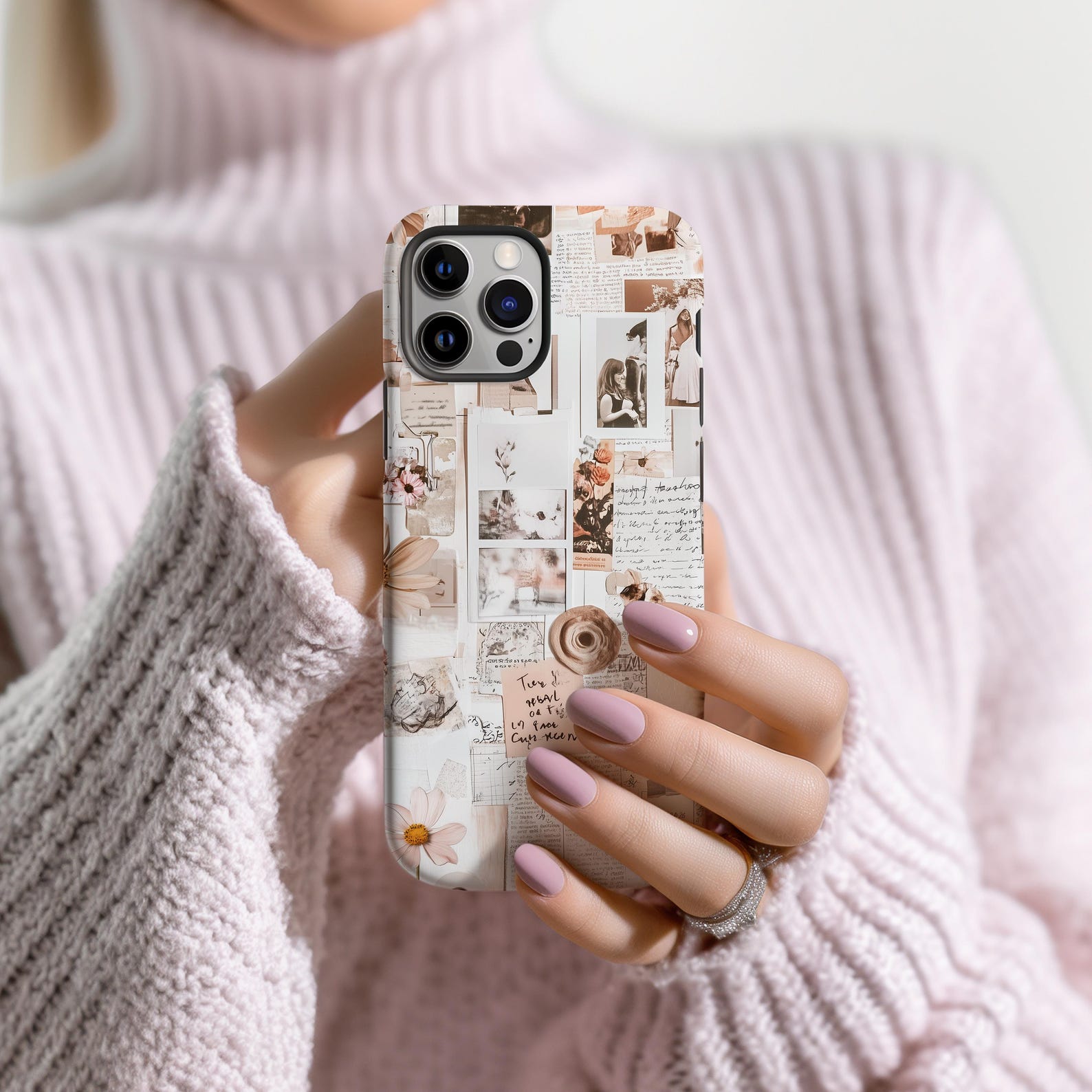 Patchwork Letter Phone Case Romantic Literary Collage Art Cover for ...