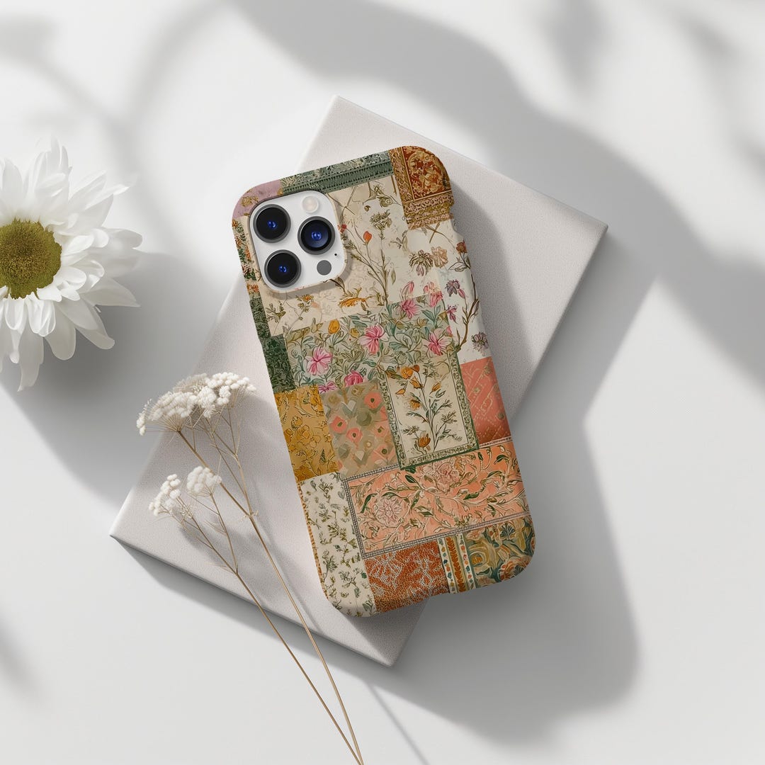 Cottagecore Patchwork Spring Phone Case Vintage Floral Design Cover for ...