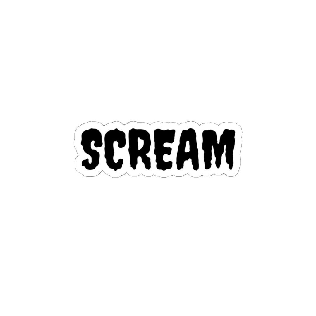 Scream Kiss-cut Sticker - Bold Personalized Decal, Laptop Sticker, Fun ...