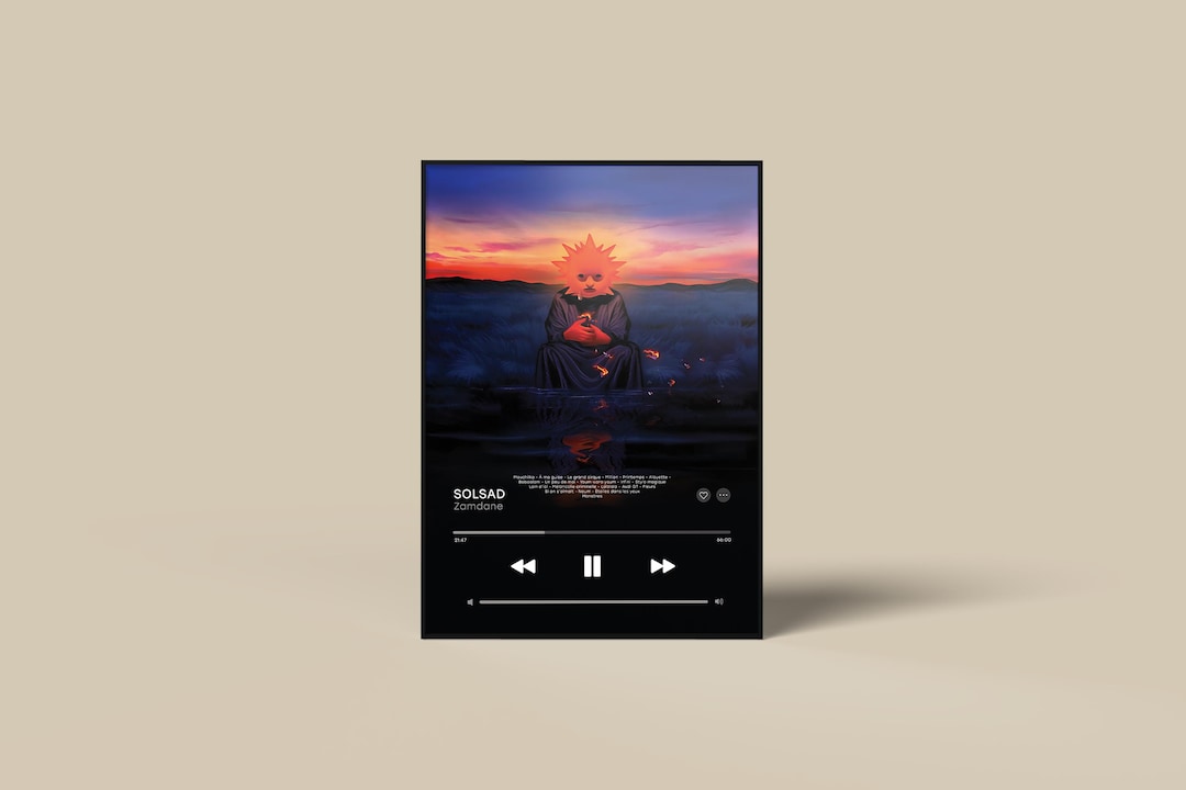 SOLSAD Zamdne Poster | Hip-hop Artwork | FR Rap Print | Rap Album Cover ...